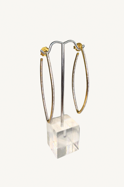 the woods fine jewelry - almond shaped diamond hoops – Eloise